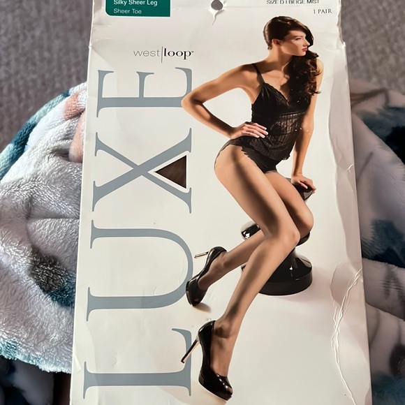 Luxe | Accessories | Luxe West Loop Silky Sheer Hicut Lace Panty Pantyhose Sz D Beige Mist ...